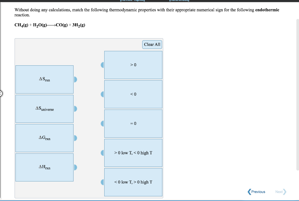 Solved Without doing any calculations, match the following | Chegg.com