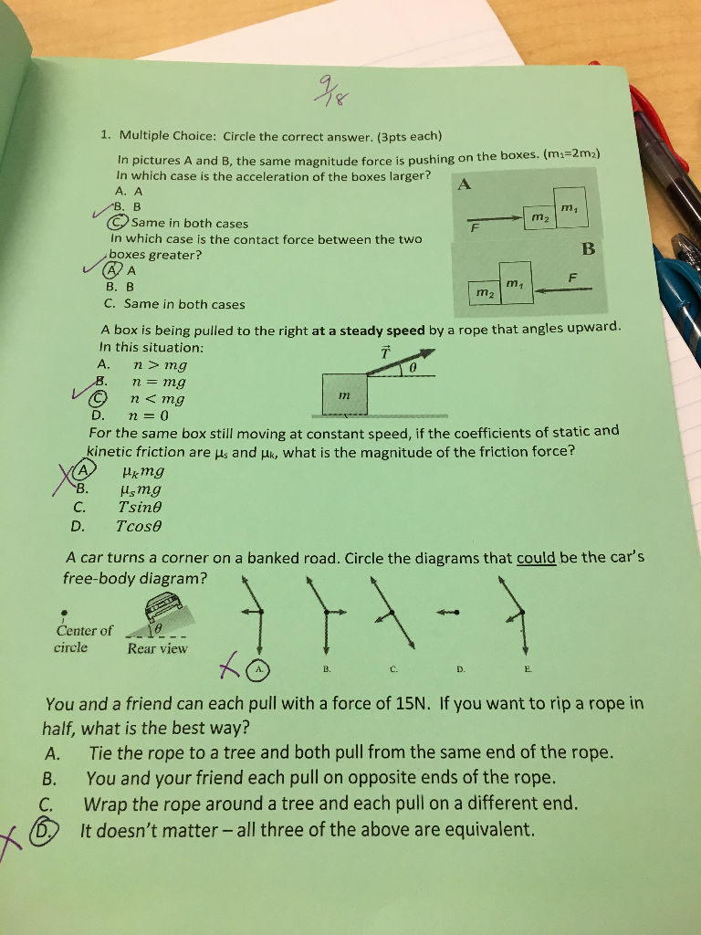 Solved 1. Multiple Choice: Circle the correct answer. (3pts | Chegg.com