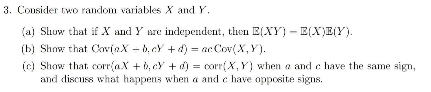 Solved 3 Consider Two Random Variables X And Y A Show 7534