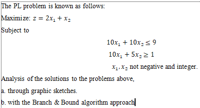 Solved The PL problem is known as follows: Maximize: z = 2x2 | Chegg.com