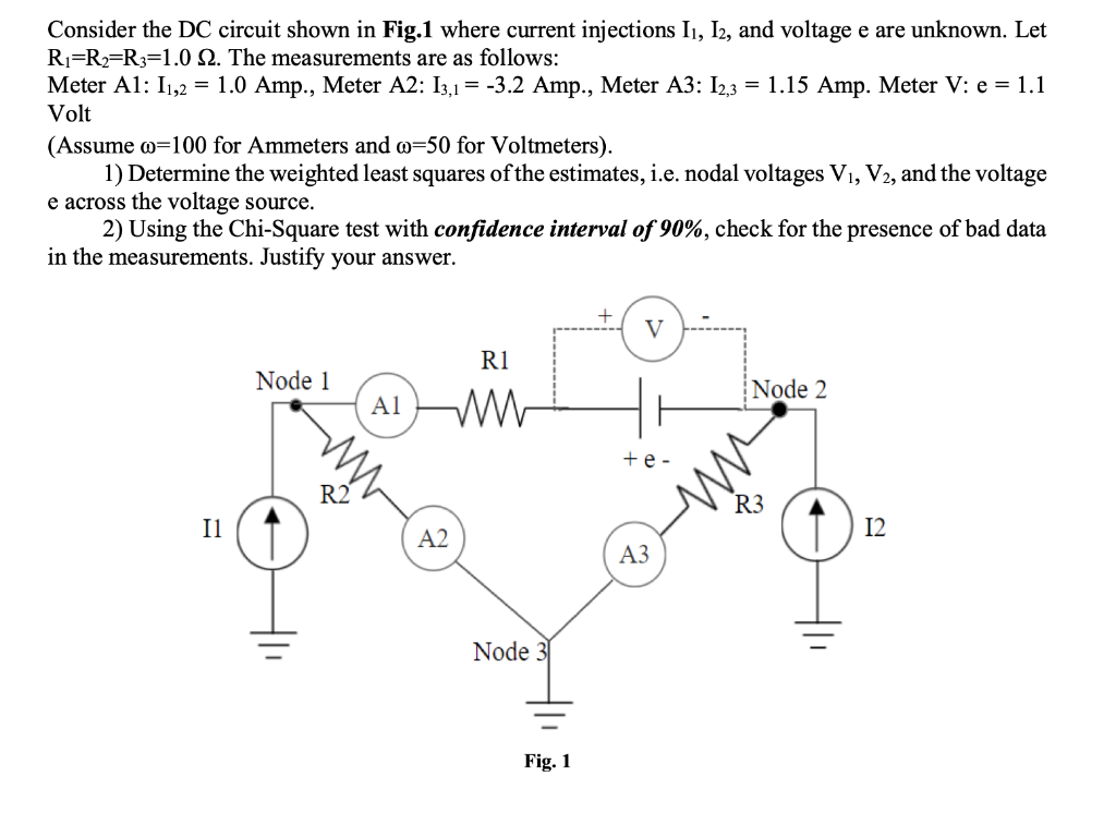 Solved Consider the DC circuit shown in Fig.1 where current | Chegg.com