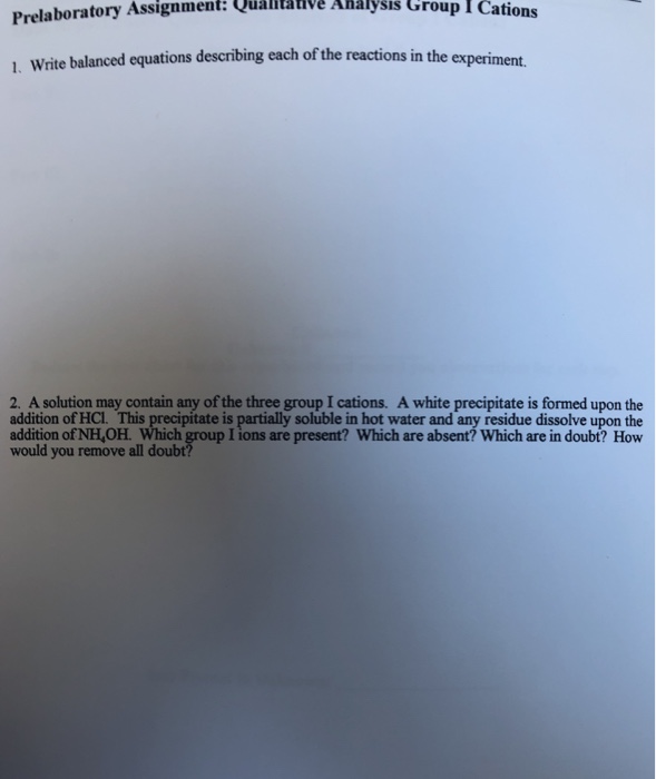 Solved QUALITATIVE ANALYSIS OF GROUP Ic ATIONS INTRODUCTION | Chegg.com