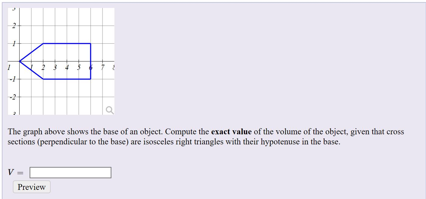 Solved The graph above shows the base of an object. Compute | Chegg.com