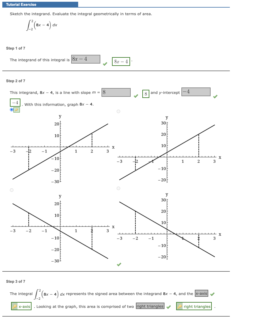 Solved Tutorial Exercise Sketch the integrand. Evaluate the | Chegg.com