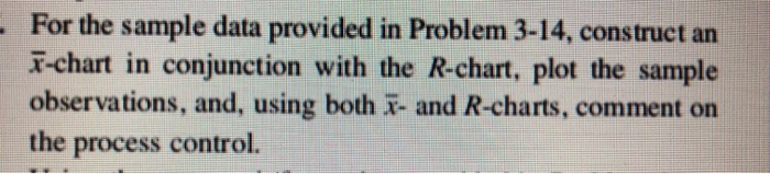 Solved For the sample data provided in Problem 3-14, | Chegg.com