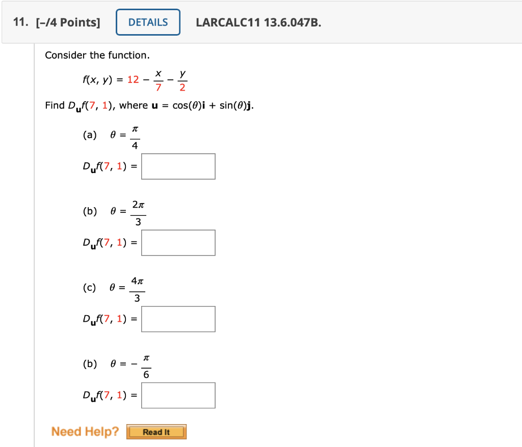 Solved Consider the function. f(x, y) = 12 − x 7 − y 2 Find | Chegg.com