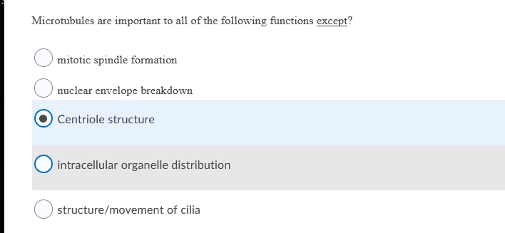 Solved Microtubules are important to all of the following | Chegg.com