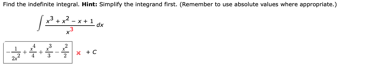 Solved Find the indefinite integral. Hint: Simplify the | Chegg.com