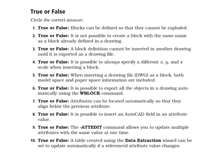 Solved True or False Circle the correct ansver 1. True or | Chegg.com