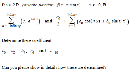 Solved fisa 2 Pi periodic function f(x) = sin(x) ,xe [0, Pi[ | Chegg.com