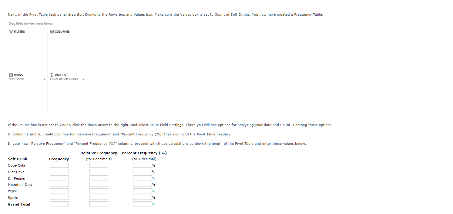 Table of frequency counts, and then use the results | Chegg.com