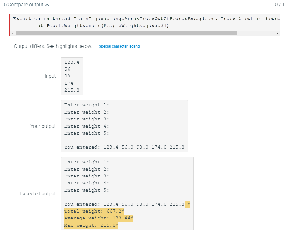 Solved Having some problems with my code with spacing as | Chegg.com