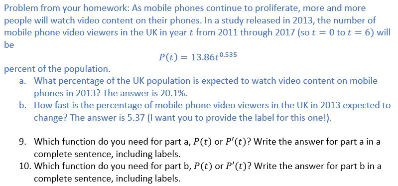Solved Problem from your homework: As mobile phones continue | Chegg.com