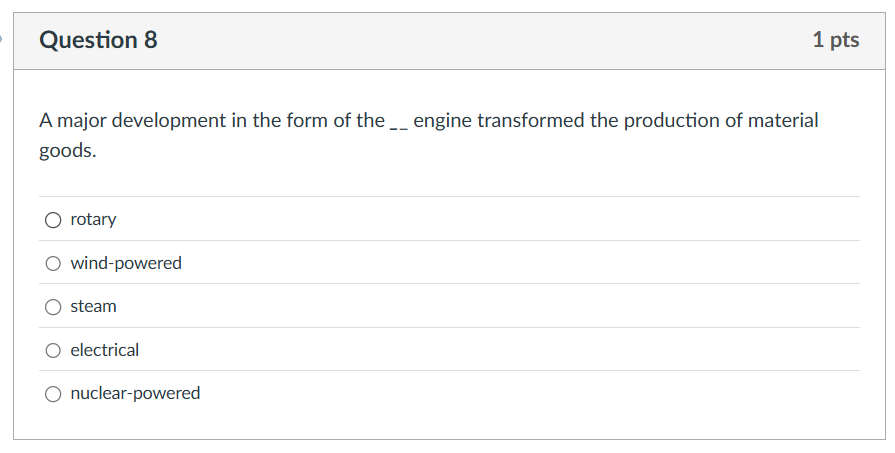 Solved Question 8A major development in the form of the | Chegg.com