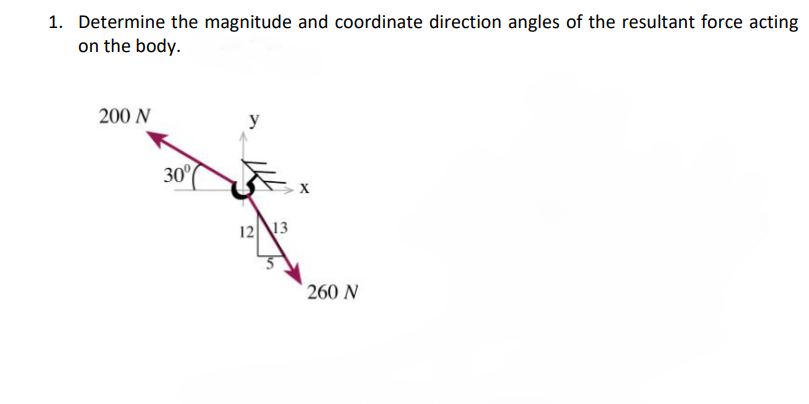 Solved By An Expert 1 ﻿determine The Magnitude And Coordinate Direction
