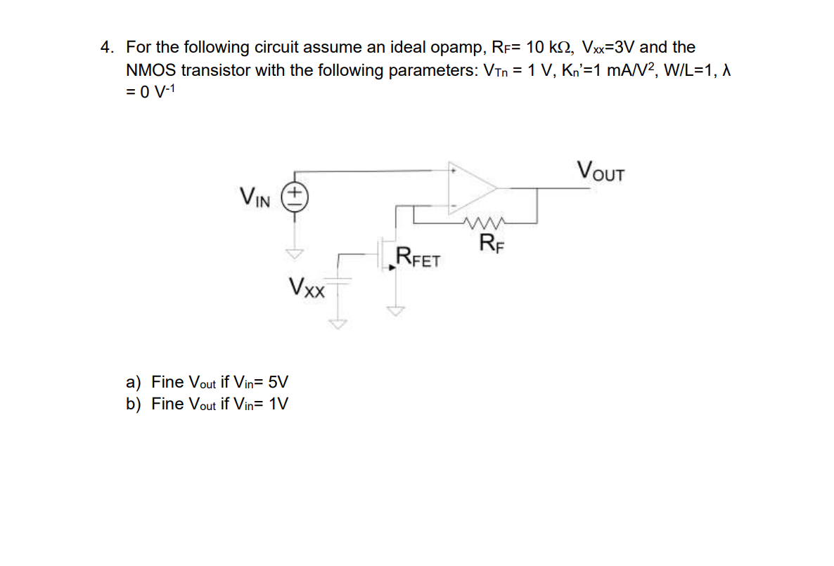 Solved 2. For the NMOS shown below assume the following: | Chegg.com