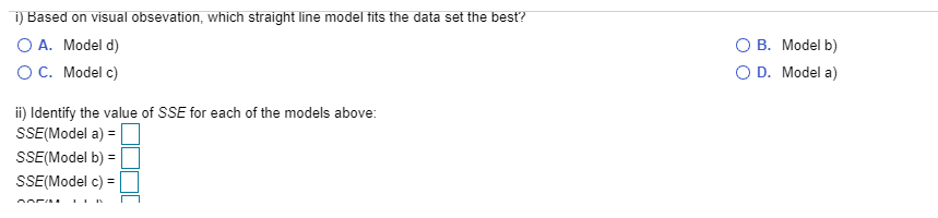 Solved For a given data set, the following four straight | Chegg.com