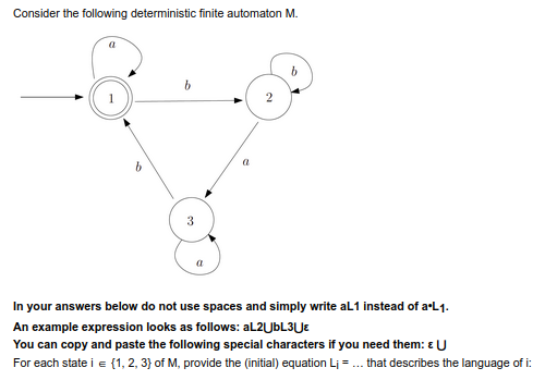 Consider the following deterministic finite automaton | Chegg.com