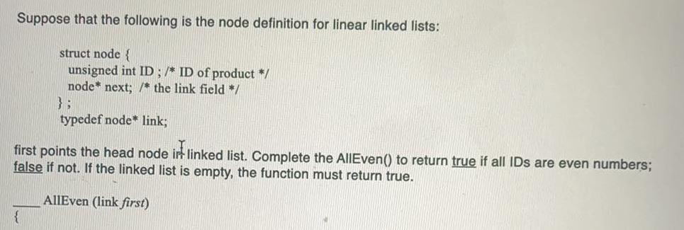 Solved Suppose that the following is the node definition for | Chegg.com