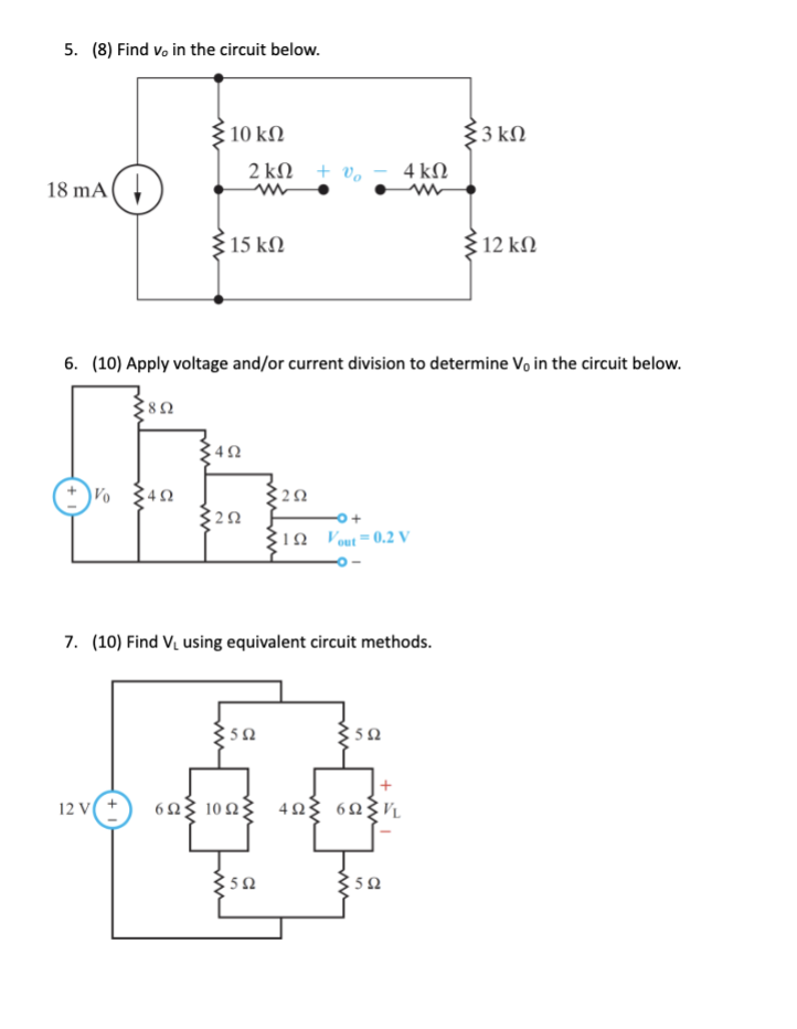 Solved 5. ﻿Find Req. Find va ﻿in the circuit helnw6.Apply | Chegg.com