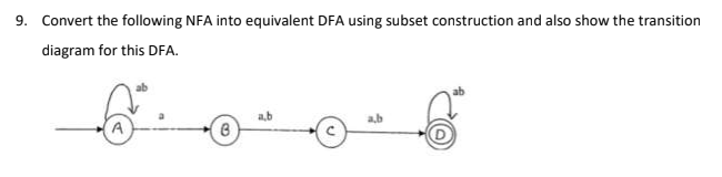 Solved 9. Convert the following NFA into equivalent DFA | Chegg.com