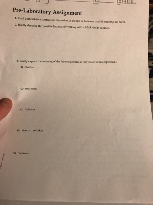 Solved Pre-Laboratory Assignment 1. Read authoritative | Chegg.com