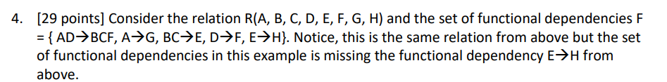 Solved 4. [29 points] Consider the relation R(A, B, C, D, E, | Chegg.com