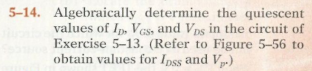 Solved 5-14. Algebraically determine the quiescent values of | Chegg.com