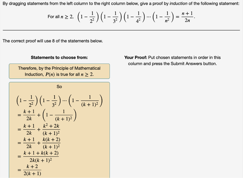 By dragging statements from the left column to the | Chegg.com