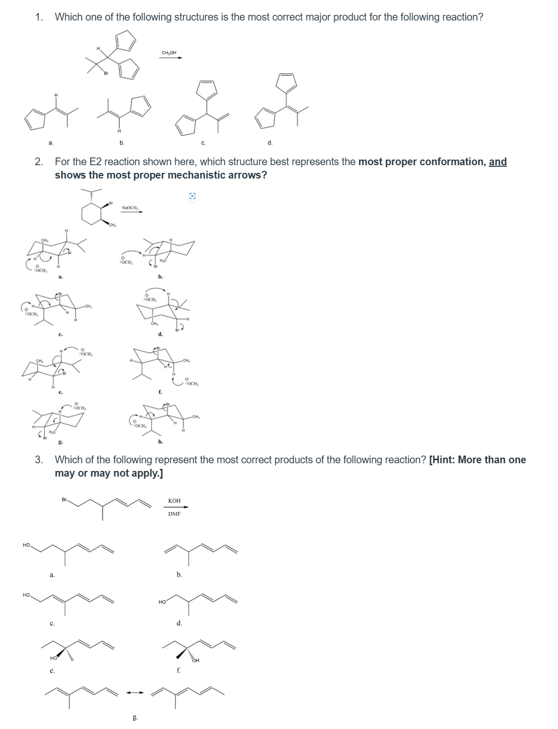 Solved Please answer questions 1-3!1. ﻿ Which one of the | Chegg.com
