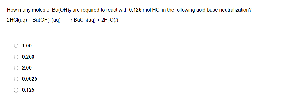 Solved According to the following reaction, how many moles | Chegg.com