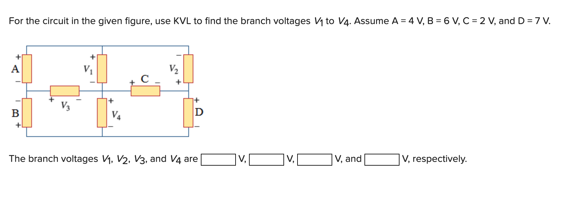 Solved For the circuit in the given figure, use KVL to find | Chegg.com