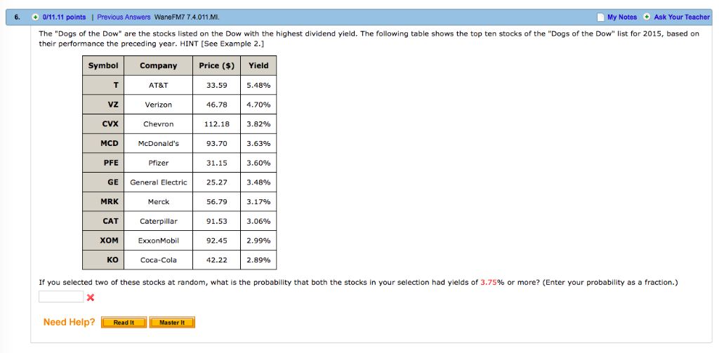 Solved 6. 011.11 points | Previous Answers WaneFM7 | Chegg.com