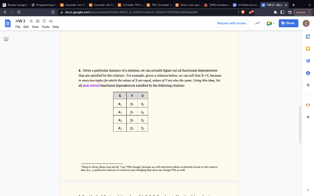 4. Given a particular instance of a relation, we can | Chegg.com