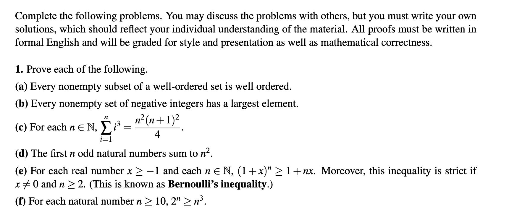 Solved This is a proper mathematical proofs class. Please | Chegg.com