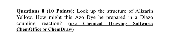 Solved Look up the structure of Alizarin Yellow. How might | Chegg.com