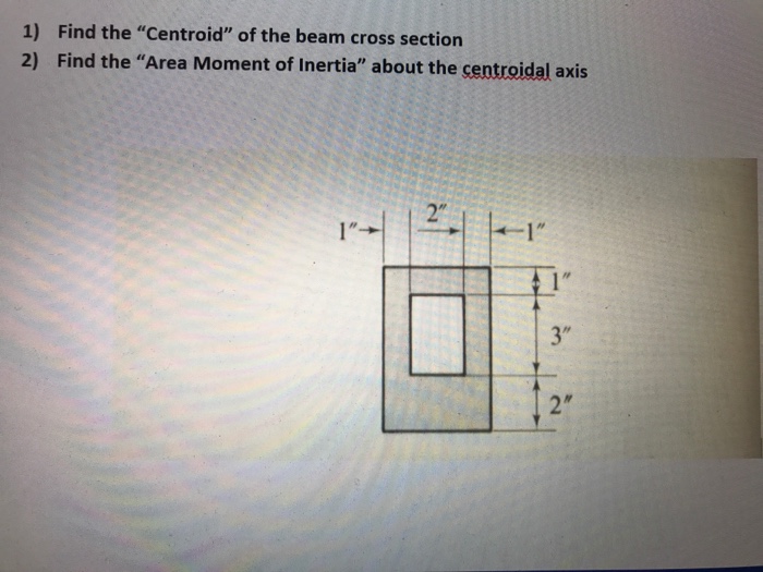 Solved Find the "Centroid" of the beam cross section Find | Chegg.com