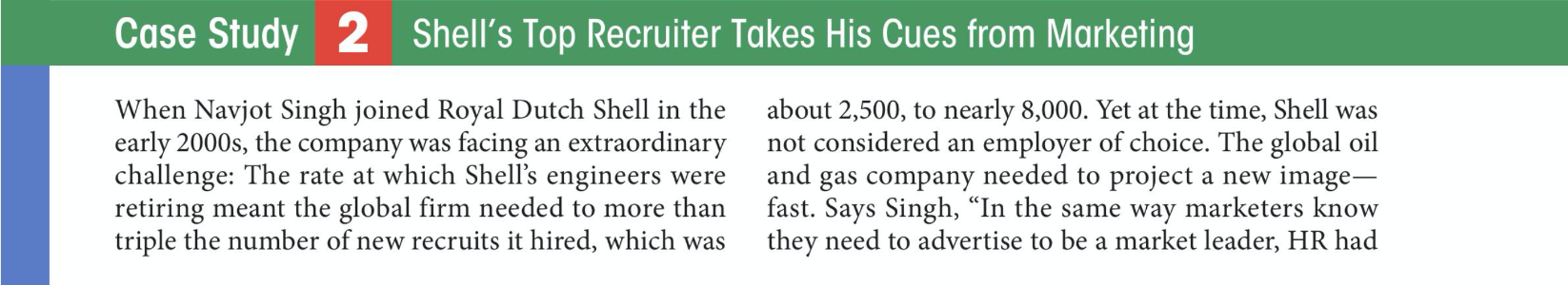 Solved Case Study 2 Shell's Top Recruiter Takes His Cues | Chegg.com