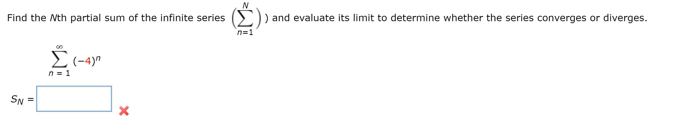 Solved N Find the Nth partial sum of the infinite series :)) | Chegg.com
