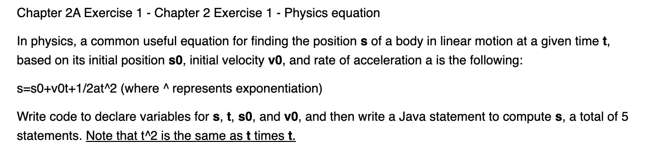 Solved Chapter 2A Exercise 1 - Chapter 2 Exercise 1 - | Chegg.com