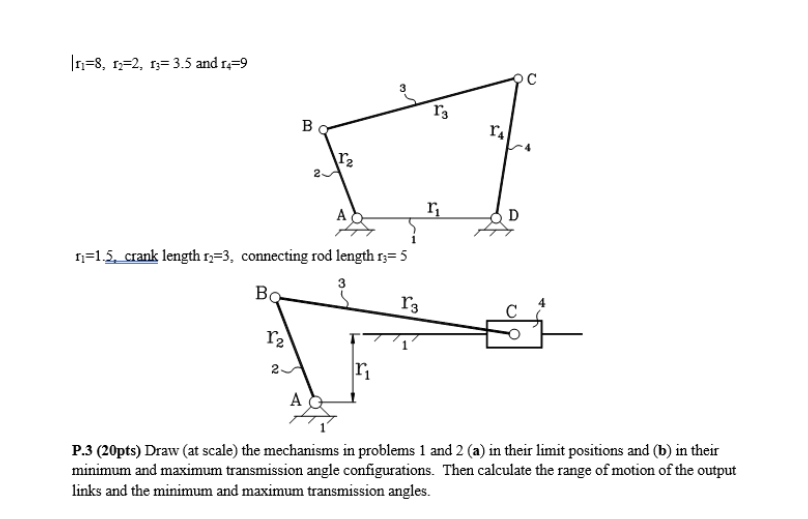 Solved Draw (at scale) the mechanisms in problems 1 and 2 | Chegg.com