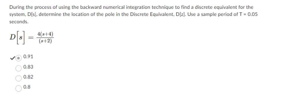 Solved During the process of using the backward numerical | Chegg.com