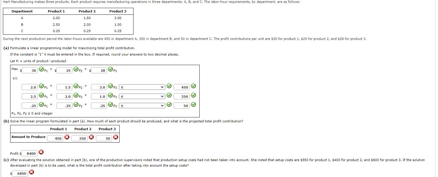 Solved A Formulate A Linear Programming Model For