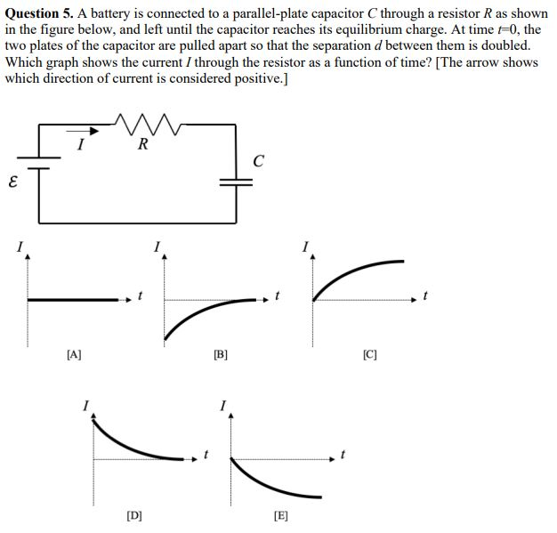 Solved A battery is connected to a parallel-plate capacitor | Chegg.com