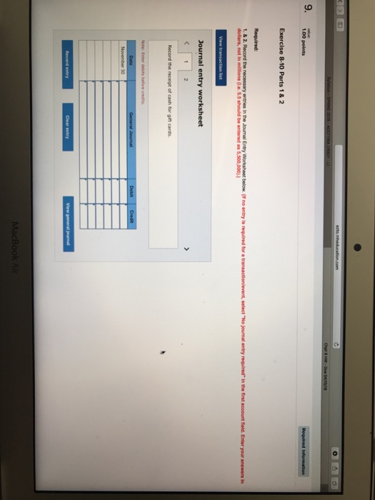 Solved help Exercise 8-10 Analyze and record deferred | Chegg.com