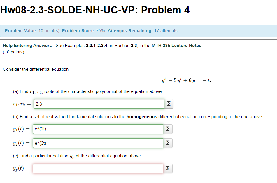 Solved Hw08-2.3-SOLDE-NH-UC-VP: Problem 4 Problem Value: 10 | Chegg.com