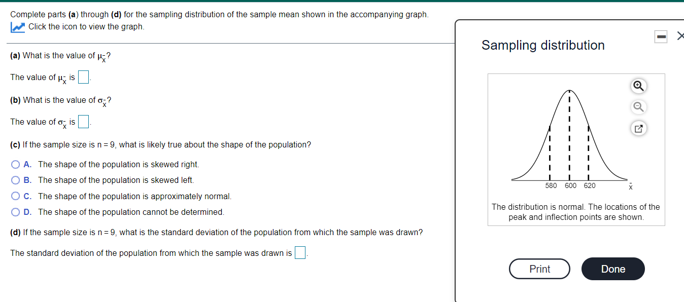 Solved Complete parts (a) through (d) for the sampling | Chegg.com