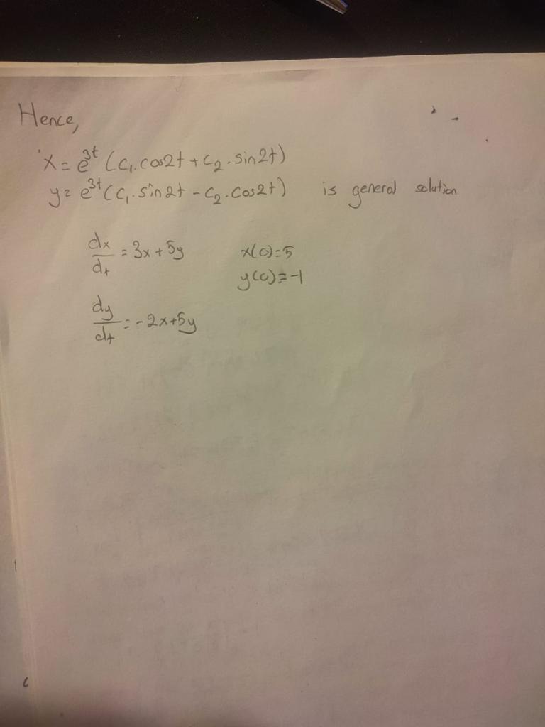 Solved X(0) = 5 , Y(0) = -1, Find x and y. | Chegg.com