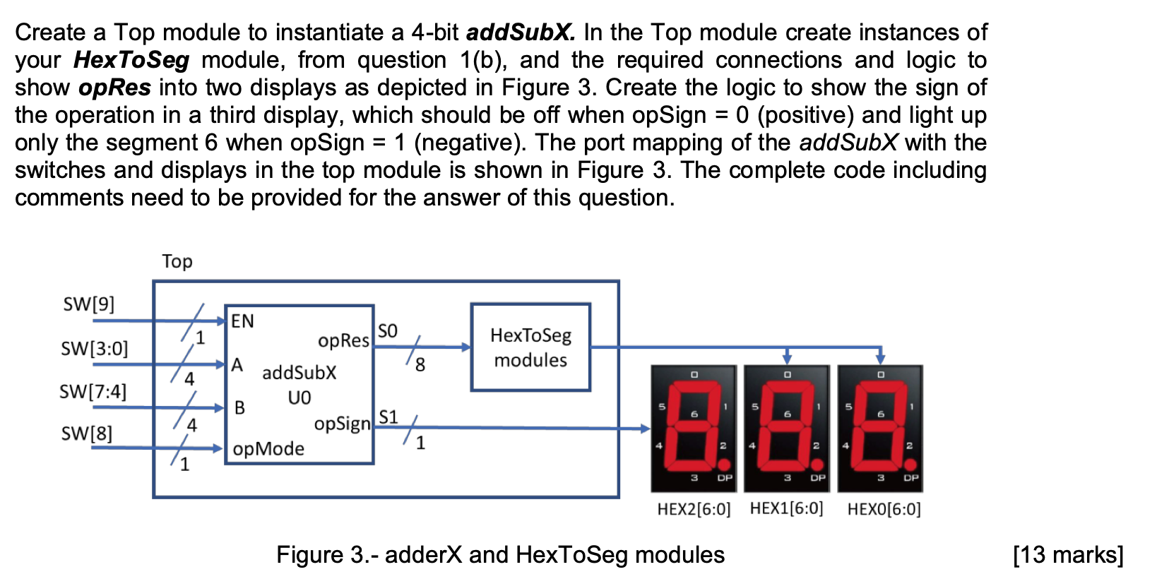 Solved (c) Design a SystemVerilog module for a N-bit | Chegg.com