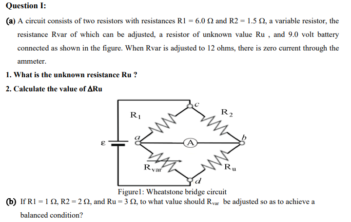 Solved Question 1: (a) A circuit consists of two resistors | Chegg.com
